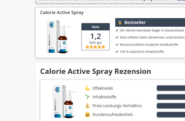 Calorie Active Mundspray – die Infos und bei dm und Rossmann erhältlich?